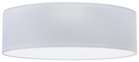 Stropní svítidlo Gaja, 1x světle šedé textilní stínítko, (bílé plexisklo), (fi 50cm)