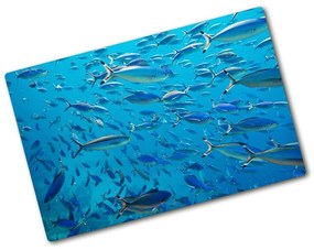 Wallmuralia Kuchyňská deska skleněná Barevné ryby 80x52 cm