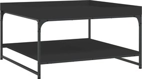 vidaXL Konferenční stolek 80 x 80 x 45 cm kompozit a železo [832813] Barva: Černá