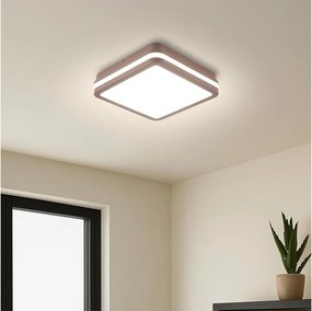Brilagi -LED Venkovní stropní svítidlo BENE LED/18W/230V 21,5x21,5 cm hnědá IP54