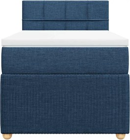Box spring postel s matrací modrá 100 x 200 cm textil 3289673