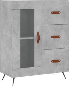 Skříň highboard betonově šedá 69,5x34x180 cm kompozitní dřevo 3195935