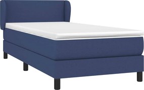 Box spring postel s matrací modrá 100 x 200 cm textil 3126067