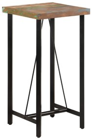 vidaXL Barový stolek 55x55x107 cm masivní recyklované dřevo a železo