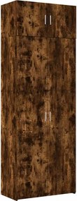 Úzká úložná kouřový dub 80x42,5x225 cm kompozitní dřevo 3281354