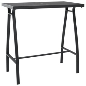 Zahradní barový stůl černý 110 x 60 x 110 cm tvrzené sklo - Default Title