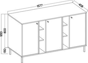 FALCO Komoda Tomila 823/2 Odstín: Eukalyptus