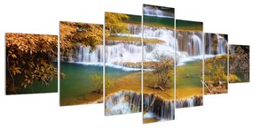 Obraz řeky s vodopády (210x100 cm)