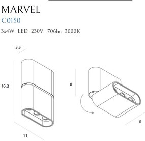 Maxlight Stropní svítidlo Maxlight C0150 MARVEL