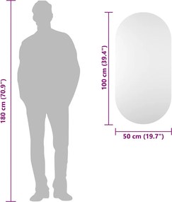 Zrcadlo 100 x 50 cm sklo 326084