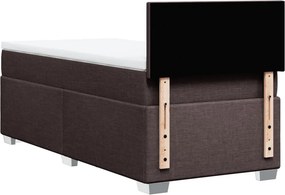 Box spring postel s matrací tmavě hnědá 80x200 cm textil 3285711