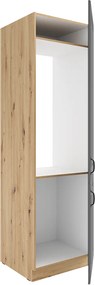 STILO ad | vysoká skříňka 60 LO-210 2F pro vestavnou lednici | 60 cm | UNI dvířka | artisan/šedá