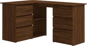 vidaXL Rohový psací stůl 145 x 100 x 76 cm dřevotříska [801092] Barva: dub sonoma