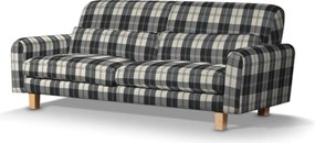 Potah na pohovku IKEA Nikkala krátký barva černá látka pletený vzor, vzorované