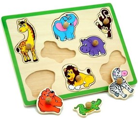 Viga Dřevěné puzzle Safari