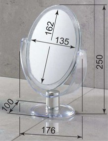 Aqualine Aqualine, Kosmetické zrcátko na postavení, transparent, CO2018