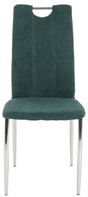 Jídelní židle, azurová látka / chrom, OLIVA NEW