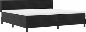 Postel s boxspringem s čelo Černý 200 x 200 cm samet 3341488