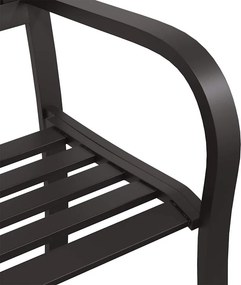 Zahradní lavice 125 cm ocel černá 317133