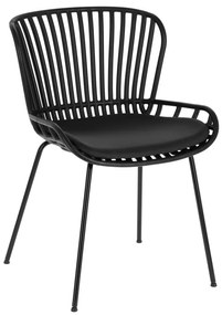 OnaDnes -20% Černá plastová jídelní židle Kave Home Surpik
