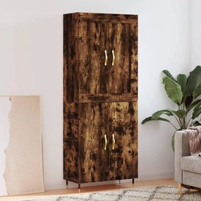 Skříň highboard kouřový dub 69,5 x 34 x 180 cm kompozitní dřevo - Default Title