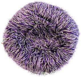 BeanBag Sedací vak Shaggy Multicolor white-black-purple
