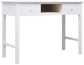Psací stůl bílý 108 x 45 x 76 cm masivní pavlovnie 338537