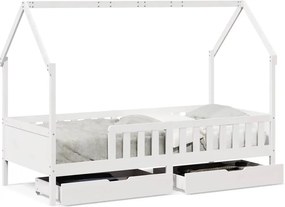 Dětská postel se zásuvkami 90 x 190 cm masivní borové dřevo 3302039