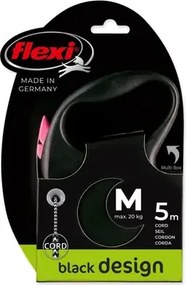 Flexi Black Design M lanko 5m černo-růžové / Vodítko