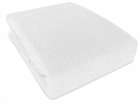 Napínací prostěradlo na matraci 120x200 cm, materiál froté, barva bílá, všitá gumička po obvodu prostěradla k obepnutí matrace, složení 80% bavlna, 20% polyester