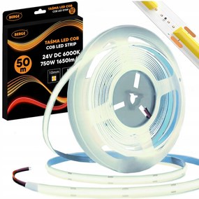BERGE LED pásek COB Neon 24V - 528D - 15W/m - IP20 - 1650lm - 50m - studená barva