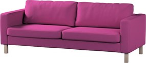 Potah na pohovku IKEA Karlstad 3-místná, nerozkládací, krátký barva růžová látka pletený vzor