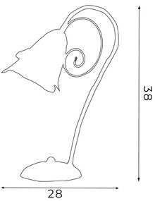 Stolní svítidlo KOKARDA 1xE14/60W/230V