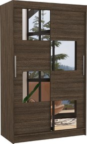 ADRK Furniture Skříň posuvná se zrcadlem LUGANO 120 SW-LUG-CH-120+A045