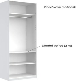 Skříň 2dv bez zrcadel, série N bílá Family