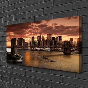 Obraz na plátně Město Brooklynský Most 120x60 cm
