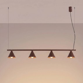 Sollux Lighting Lustr NOX 4L hnědý