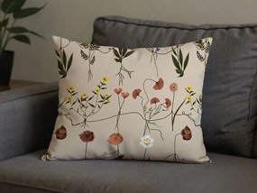 Polybavlněný povlak na polštář HERBAR POLY 50x70 cm, béžový