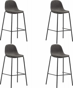 5dílný barový set textil tmavě šedý 3051186