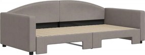 Válenda s přistýlkou taupe 100 x 200 cm textil 3197196