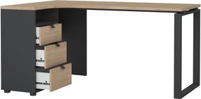 FALCO Psací stůl rohový Sigal 600/03 šedá/jackson hickory
