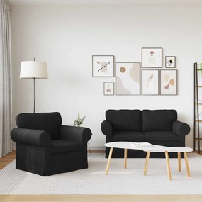 Set pohovek 2 ks Černá textil 3407488