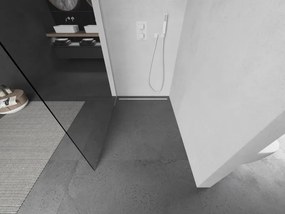Mexen Kioto L, sprchová zástěna Walk-In 80 x 200 cm, 8mm čiré sklo, bílý profil, 800-080-103-20-00
