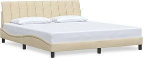 Rám postele bez matrace Hanko krémový 180 x 200 cm textil 3310410