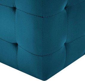 Taburety 2 ks modré 30 x 30 x 30 cm sametová látka 278384