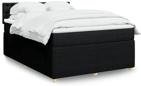 Box spring postel s matrací černá 140 x 190 cm textil 3289767