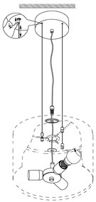 Eglo 31606 - Lustr na lanku MASERLO 3xE27/60W/230V