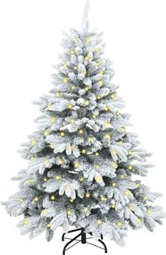 Umělý vánoční stromeček s 150 LED diodami Bílá 150 cm PE a PVC 3397597