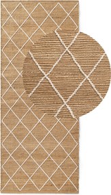 Hanse Home, Běhoun Kunu 106208 Natural Gold White, 80x200, béžová, chodba / předsíň