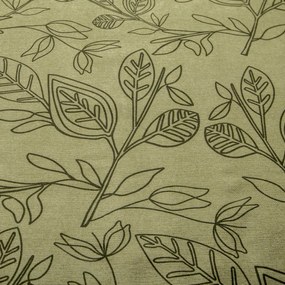 SATÉNOVÉ POVLEČENÍ LUXURY GREEN 160X200 CM, 2KS 70X80 CM LISTY